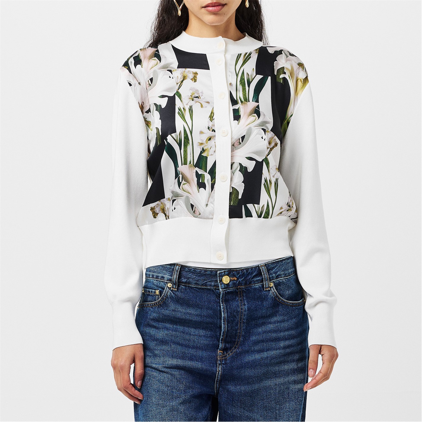 Ted Baker | Ted Belviaa Cardigan Ld53 | Ivory | FRASERS