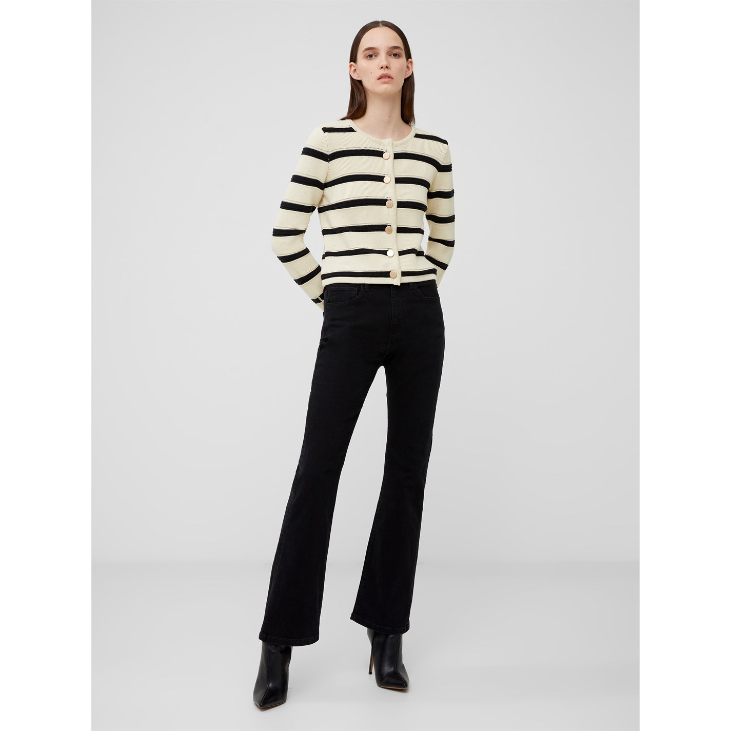 French Connection | Marloe Cardigan | 90-Clsc Crm-Blk | FRASERS