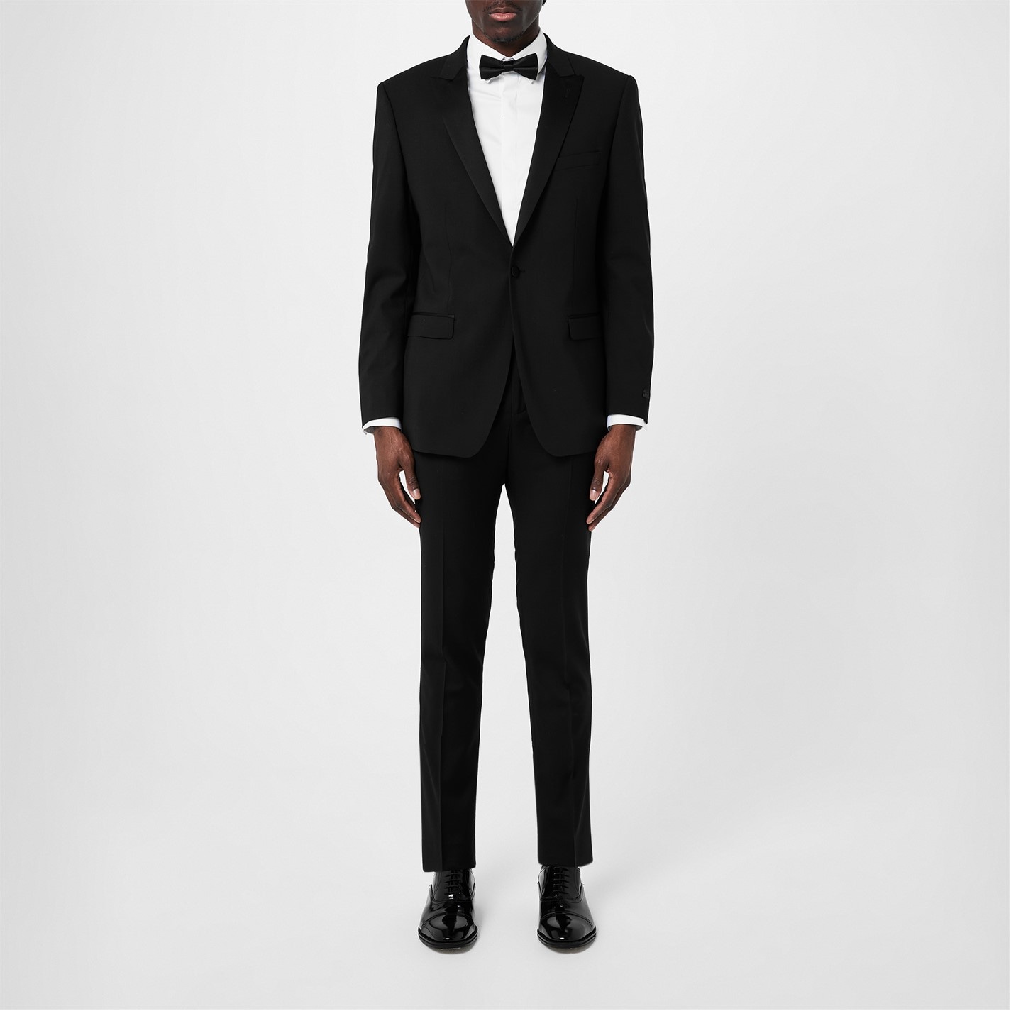 Without Prejudice | Messina Slim Fit Tuxedo Suit Jacket | Black | FRASERS