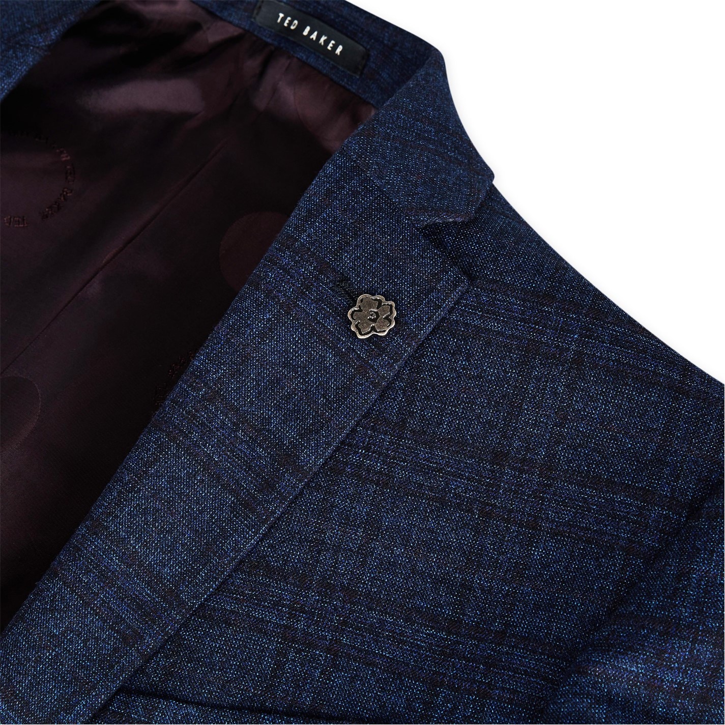 Ted Baker | Munro Check Jacket | Navy/Wine | FRASERS