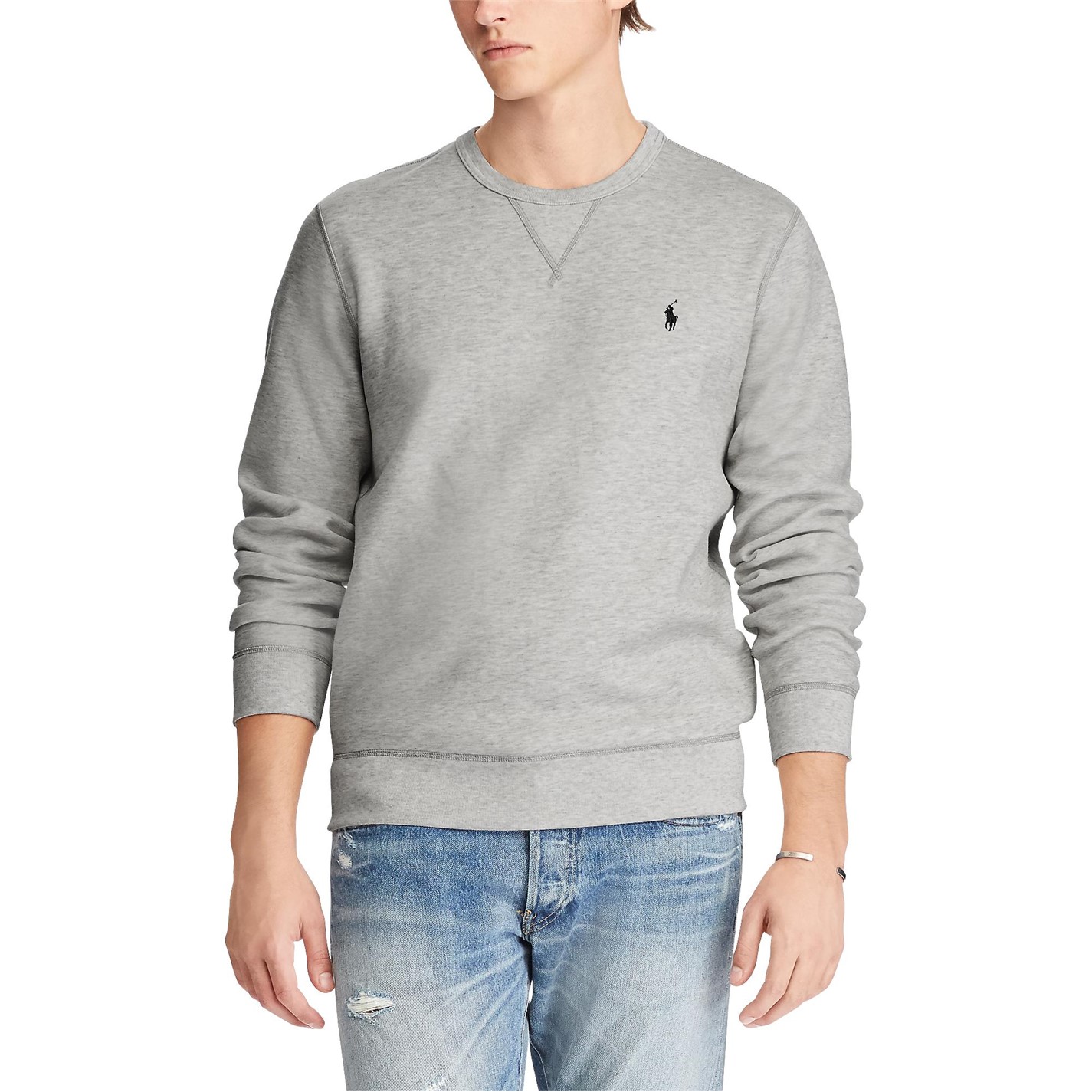 POLO RALPH LAUREN | Logo Crew Neck Tech Sweatshirt | Heather Grey | FRASERS