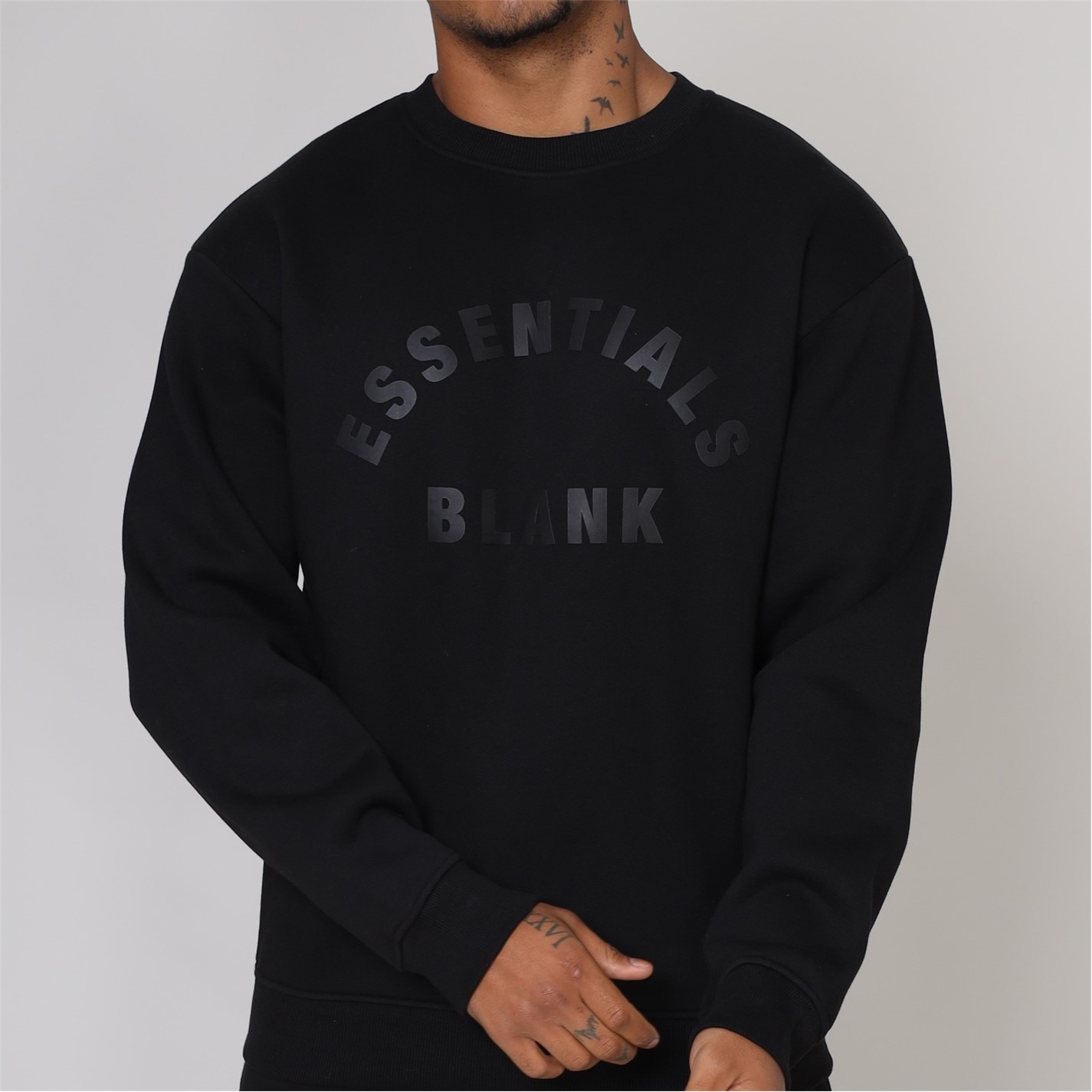 Blank Essentials | Essentials Arch Sweatshirt | Black | FRASERS