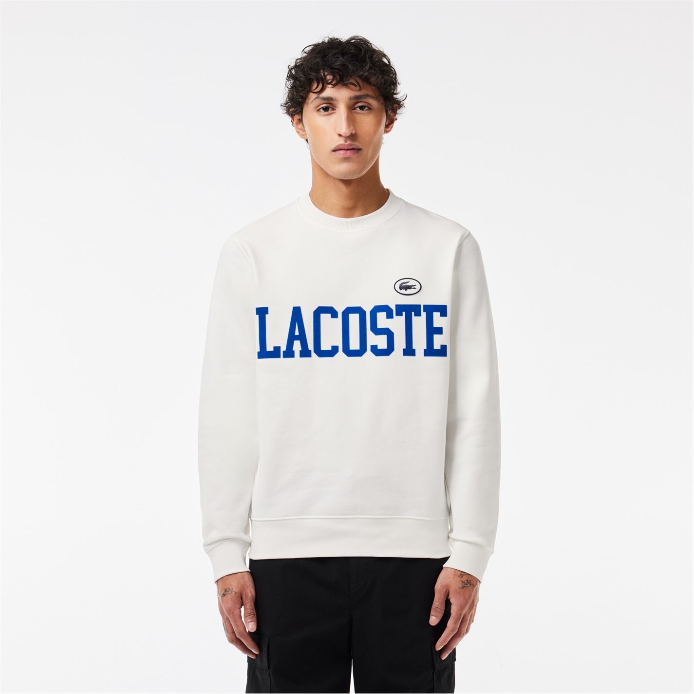 Lacoste | Flocked Fleece Sweatshirt | Crew Sweaters | FRASERS