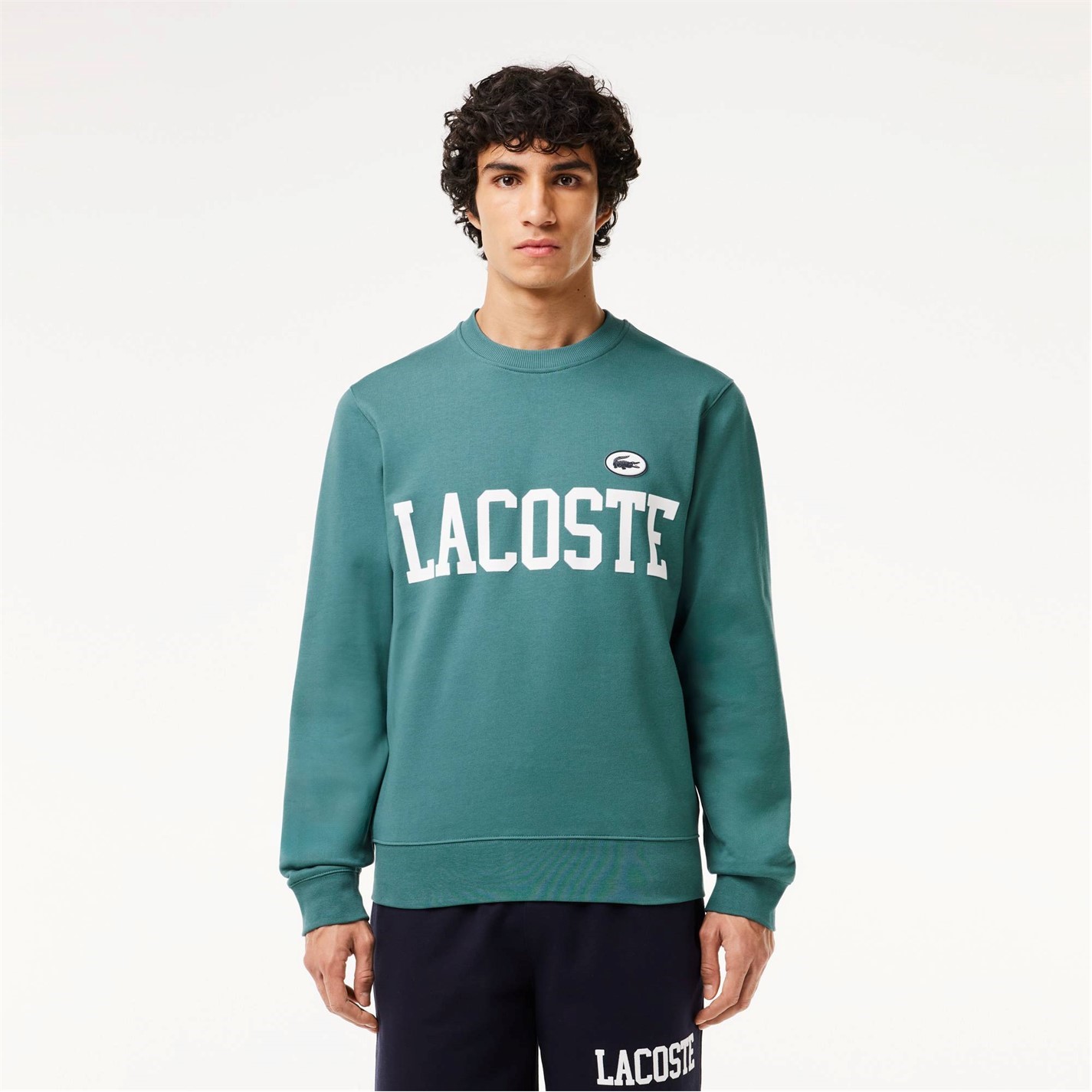 Lacoste | Flocked Fleece Sweatshirt | Crew Sweaters | FRASERS