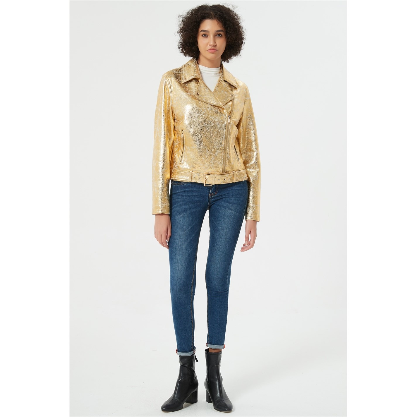 Be You | Metallic Biker Jacket | Leather Jackets | FRASERS