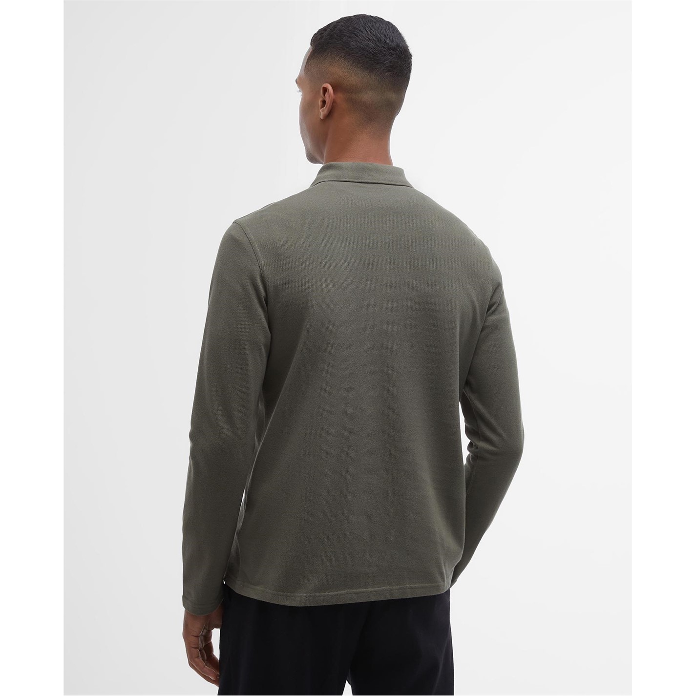 Barbour International | Marshall Long-Sleeved Polo Shirt | Green Gn84 ...