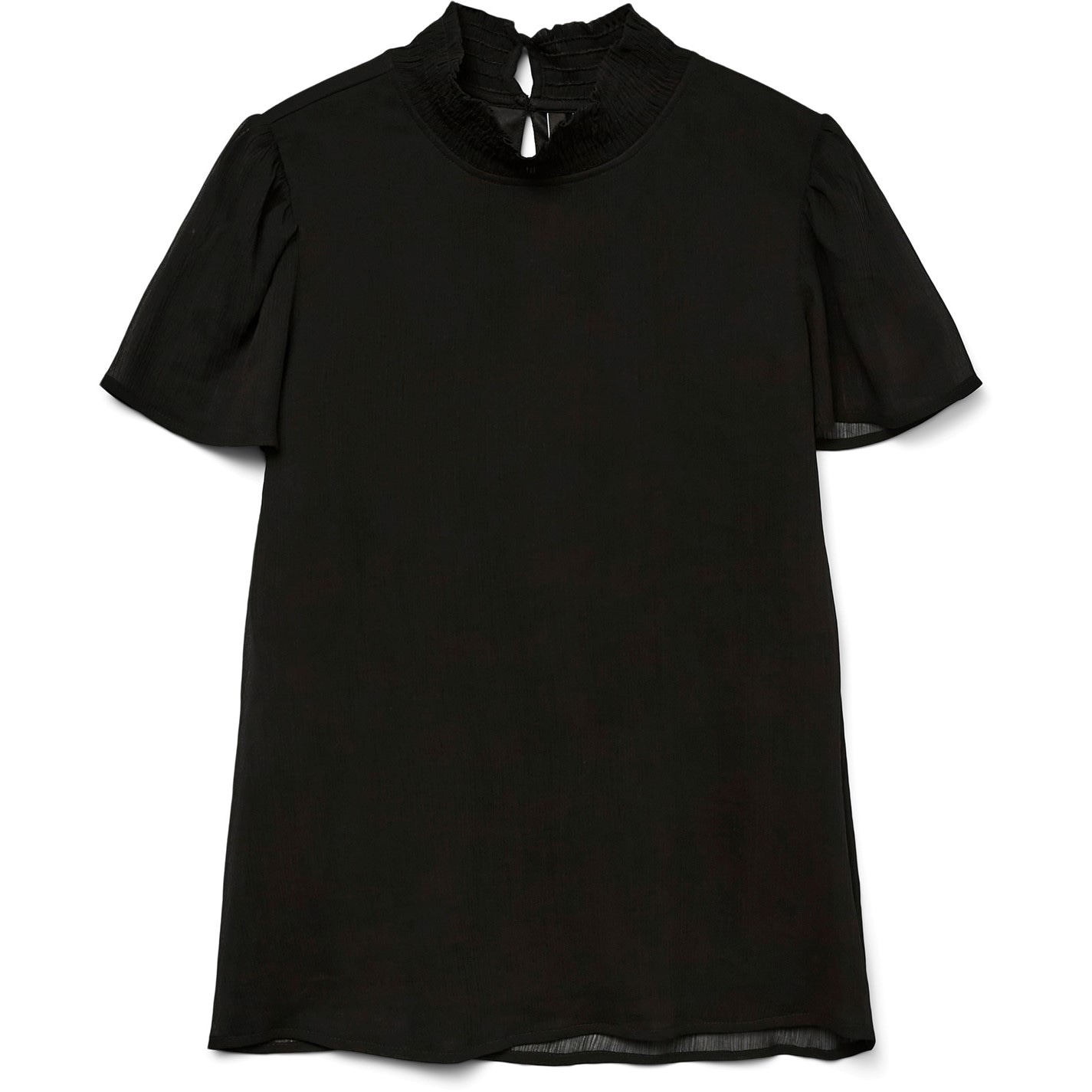 Vero Moda | Open Neck Blouse | Black | FRASERS
