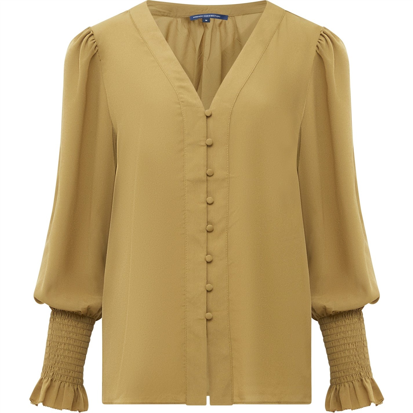 French Connection | Crepe V Neck Blouse | 20-Nutria | FRASERS