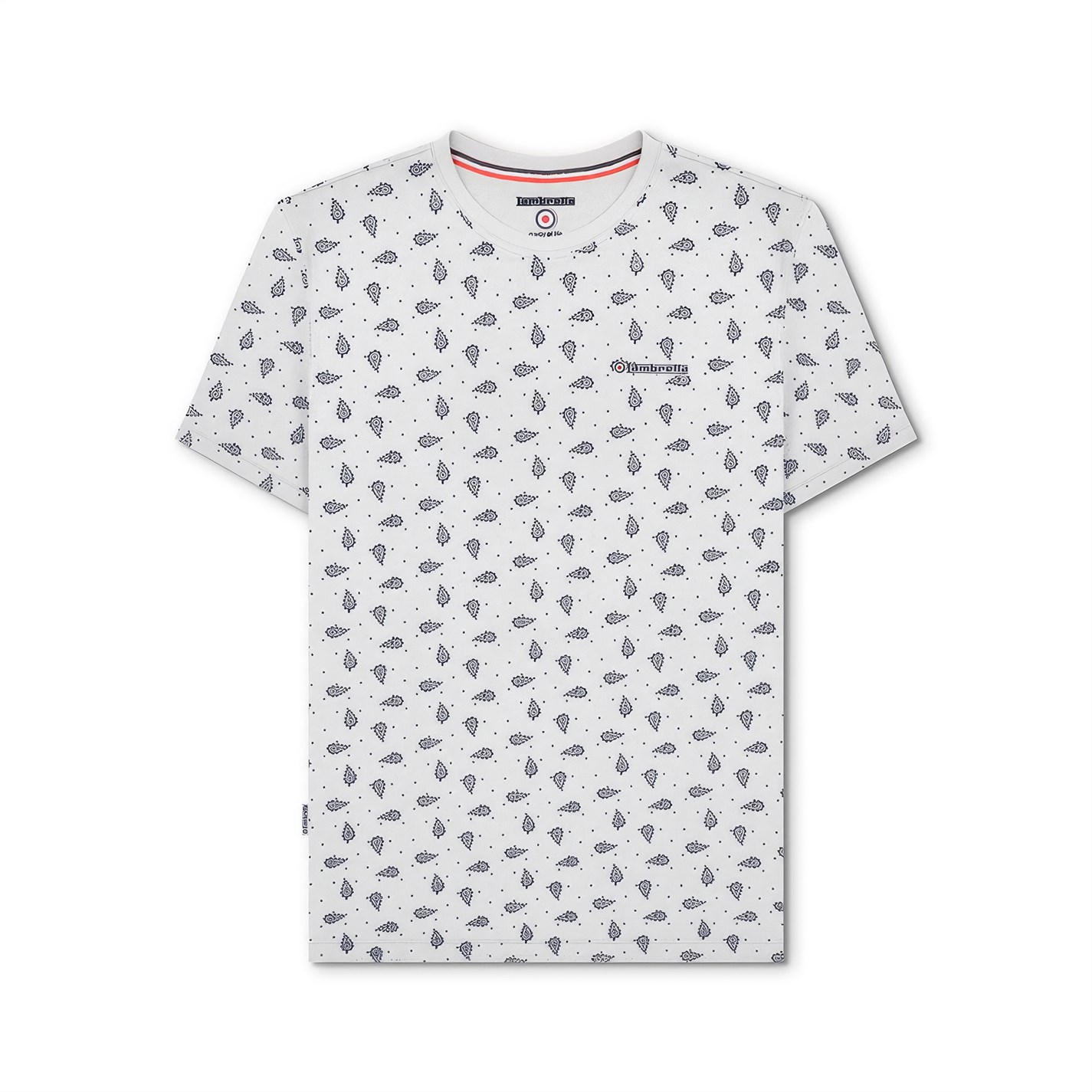 Lambretta | AOP Print Tee | White/Navy | FRASERS