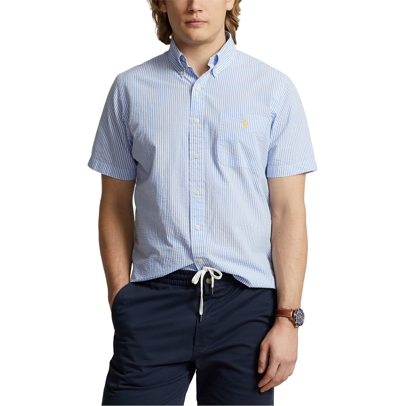 Polo Ralph Lauren | Striped Seersucker Short-Sleeve Shirt | Patterned Shirt - Short Sleeve | FRASERS