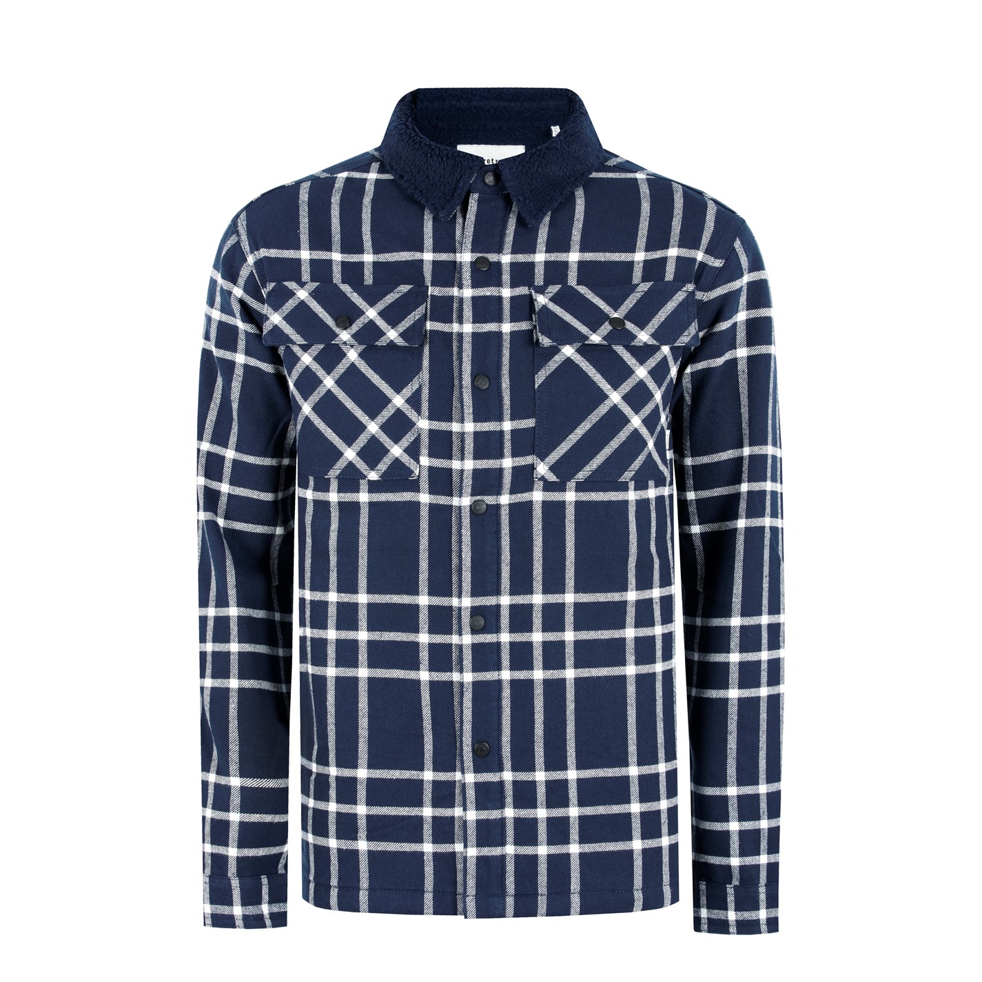 Firetrap | Borg Check Overshirt Mens | Patterned Shirt - Long Sleeve ...