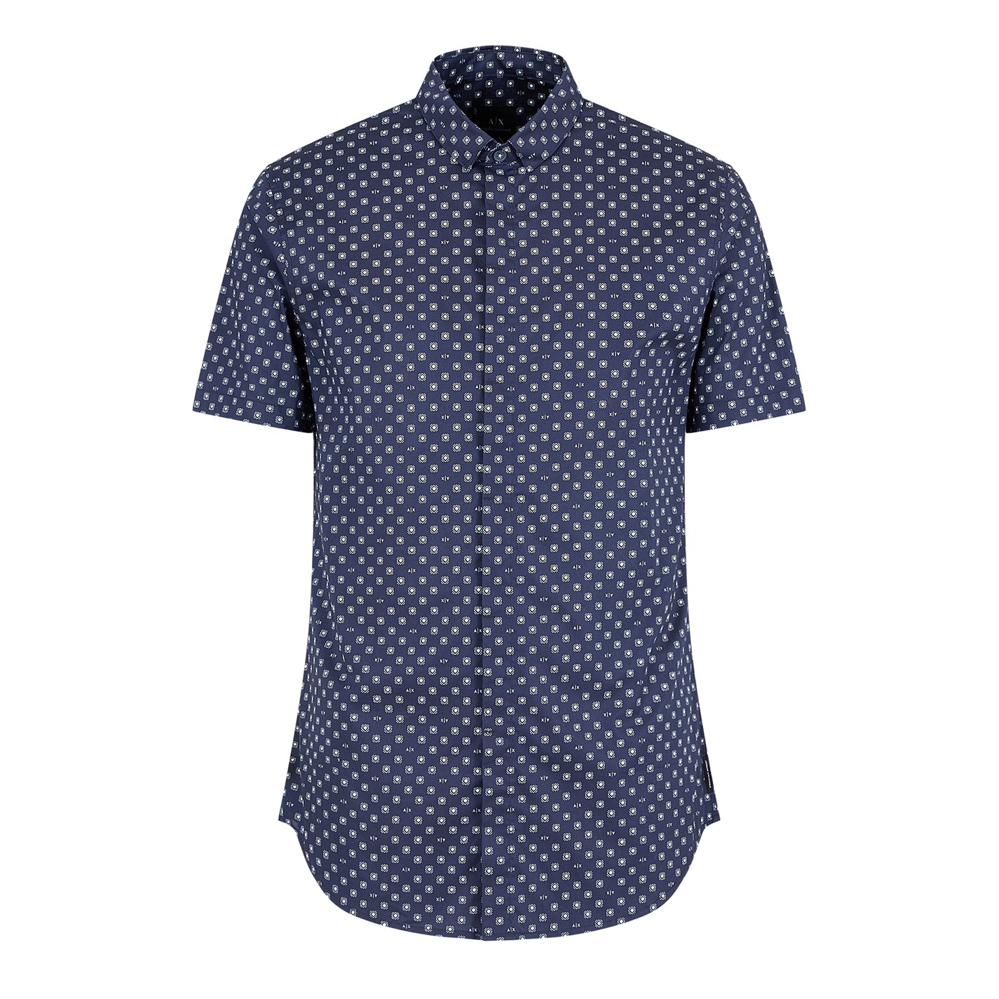 Armani Exchange | Mini AX Short Sleeve Shirt | Navy 75Ab | FRASERS