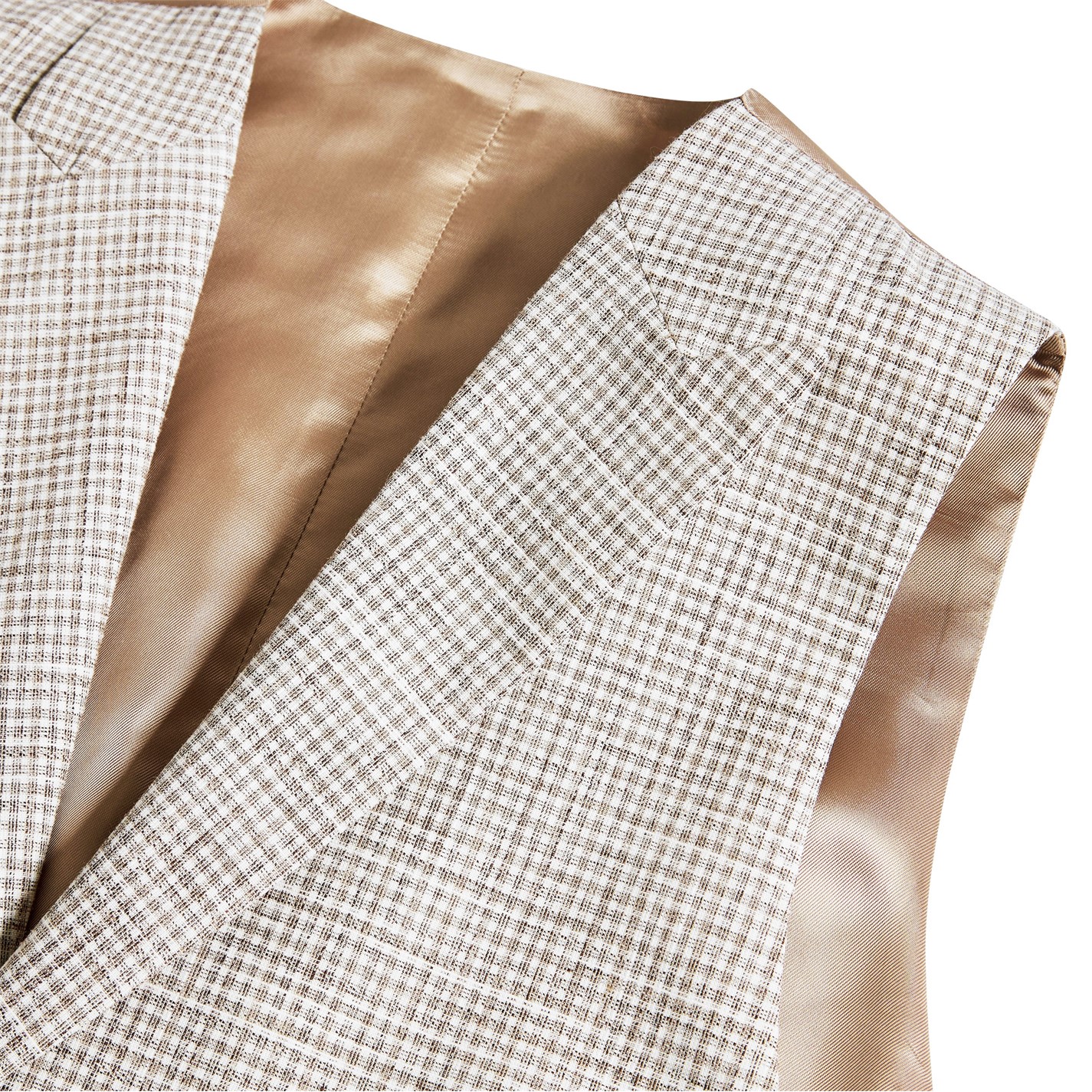 Without Prejudice | Perrin Waistcoat | Oatmeal Check | FRASERS