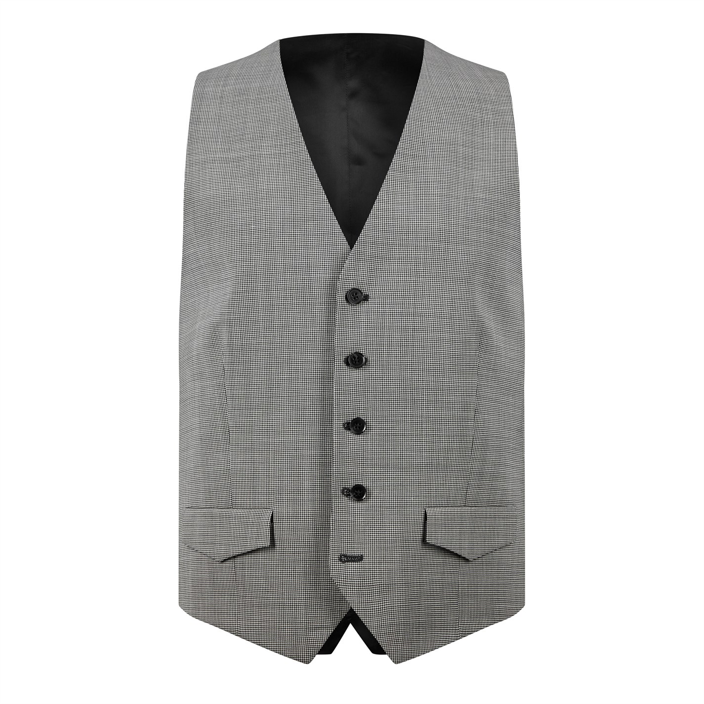 Without Prejudice | Perrin Slim Fit Check Waistcoat | Black/White | FRASERS