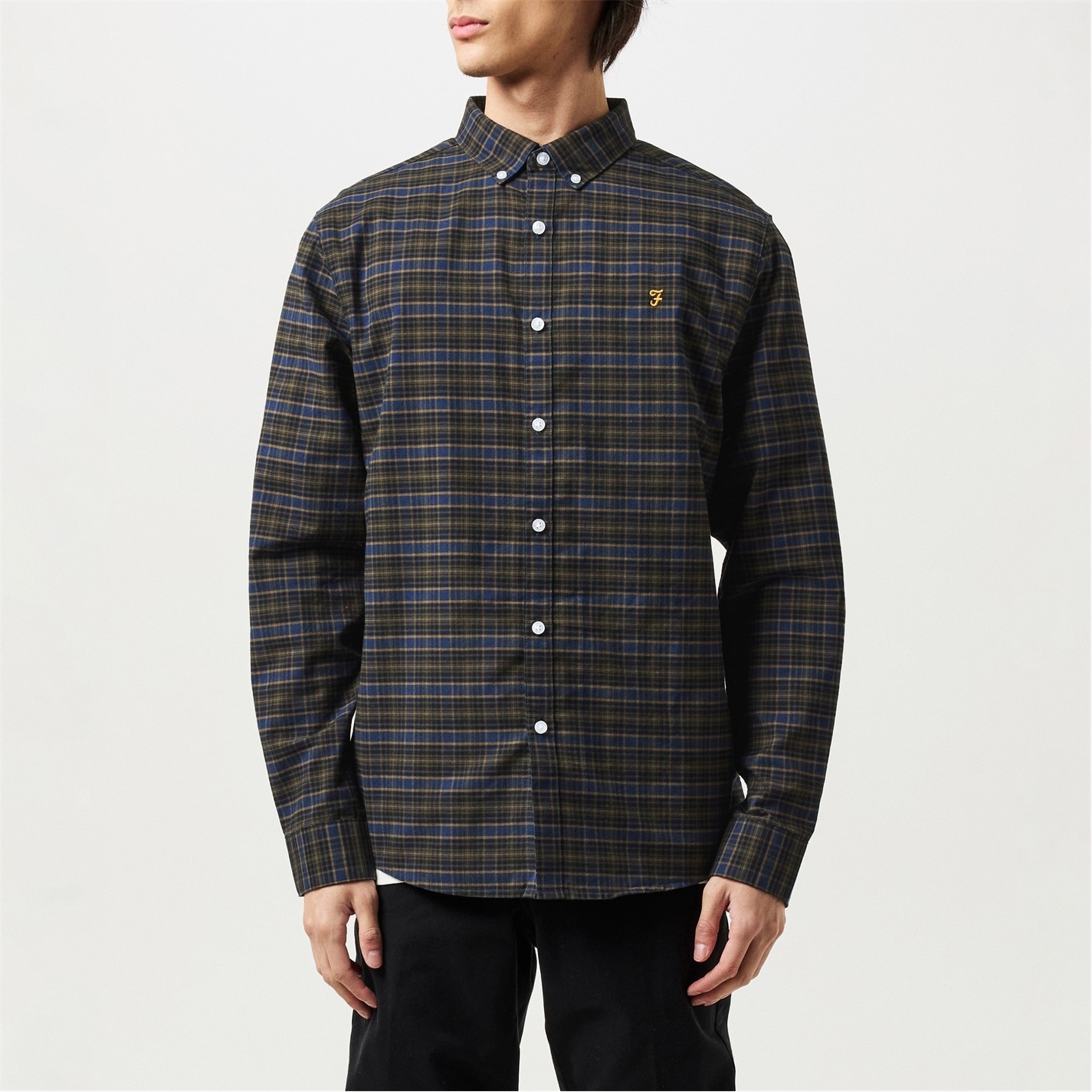 Farah | Farah Alban Slim Fit Check Shirt | Black Watch | FRASERS