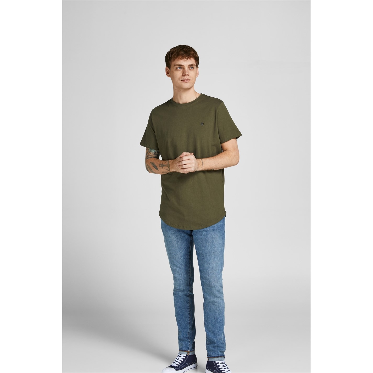 Jack and Jones | 5 Pack Brody Short Sleeve T-Shirt Mens | White/Green ...