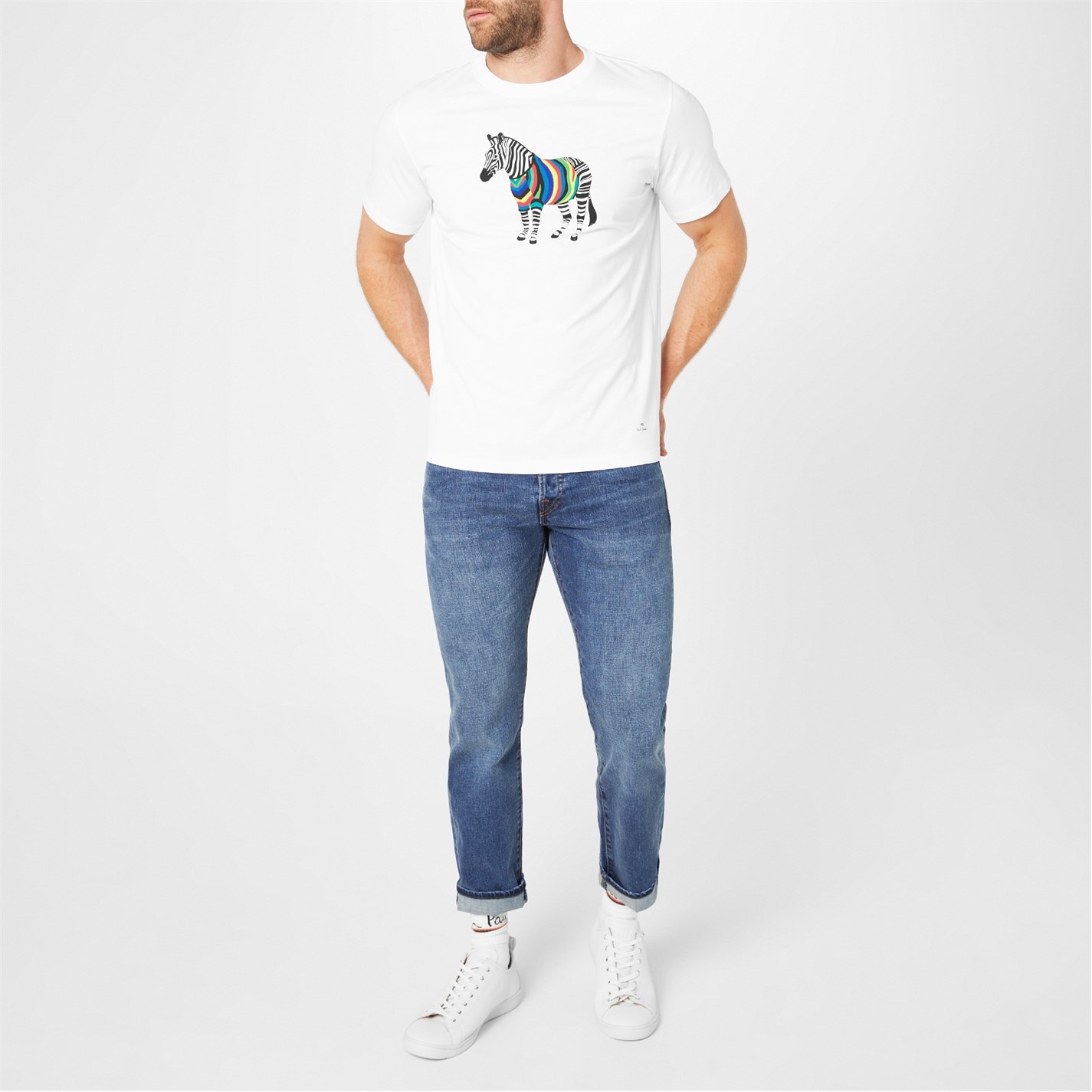 PS PAUL SMITH | Men's Regular Fit Zebra Print T-Shirt | Regular Fit T-Shirts | FRASERS