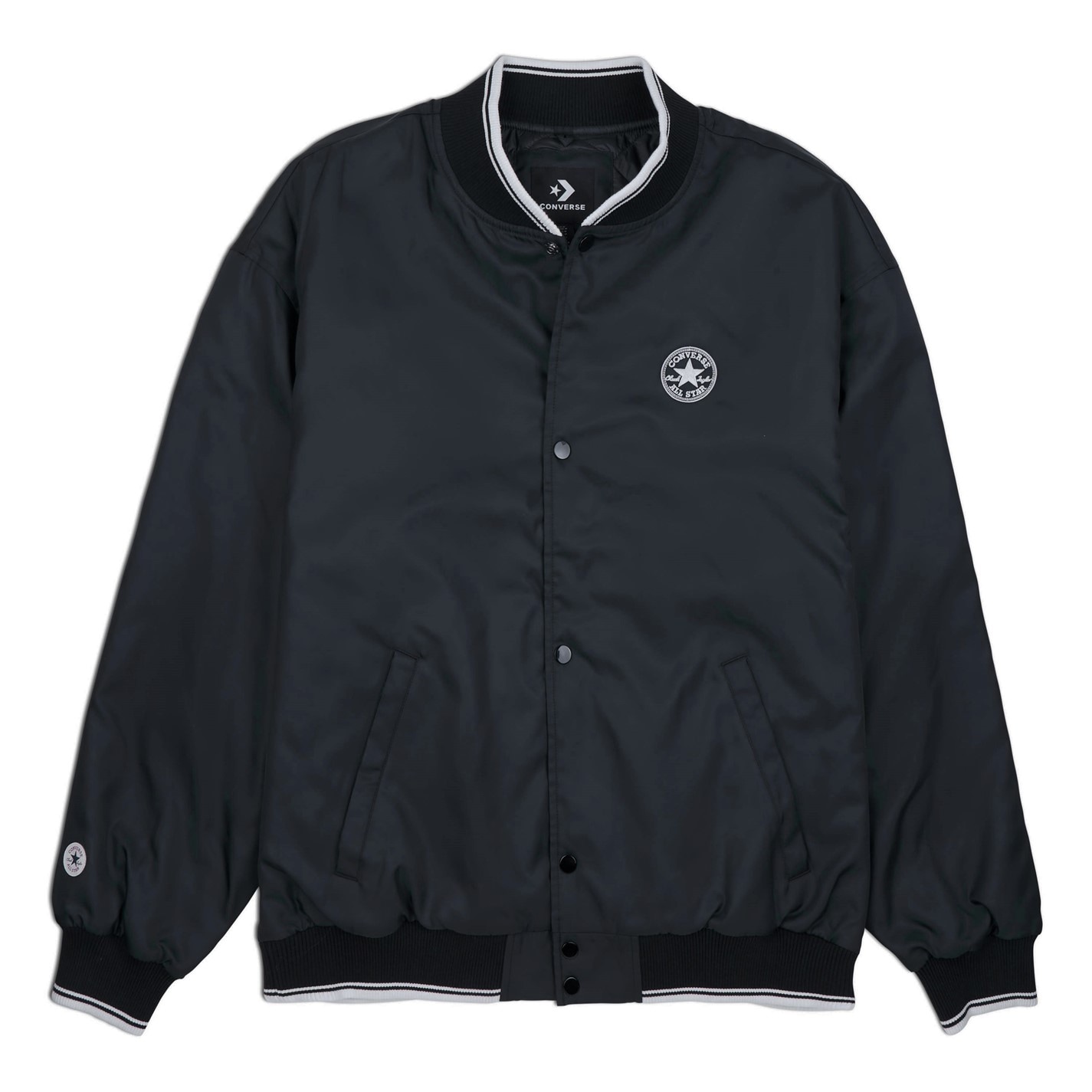 Converse Lifestyle | Retro Varsity Jacket | Black 001 | FRASERS