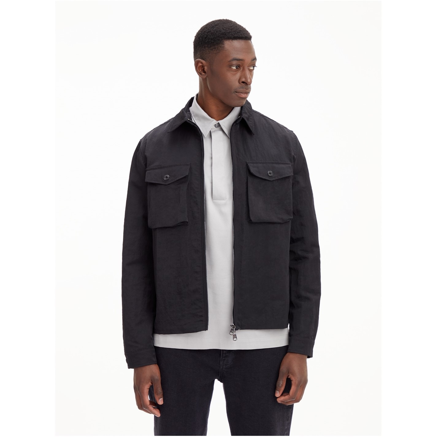 CALVIN KLEIN | Heavy Crinkled Shacket | Ck Black Beh | FRASERS