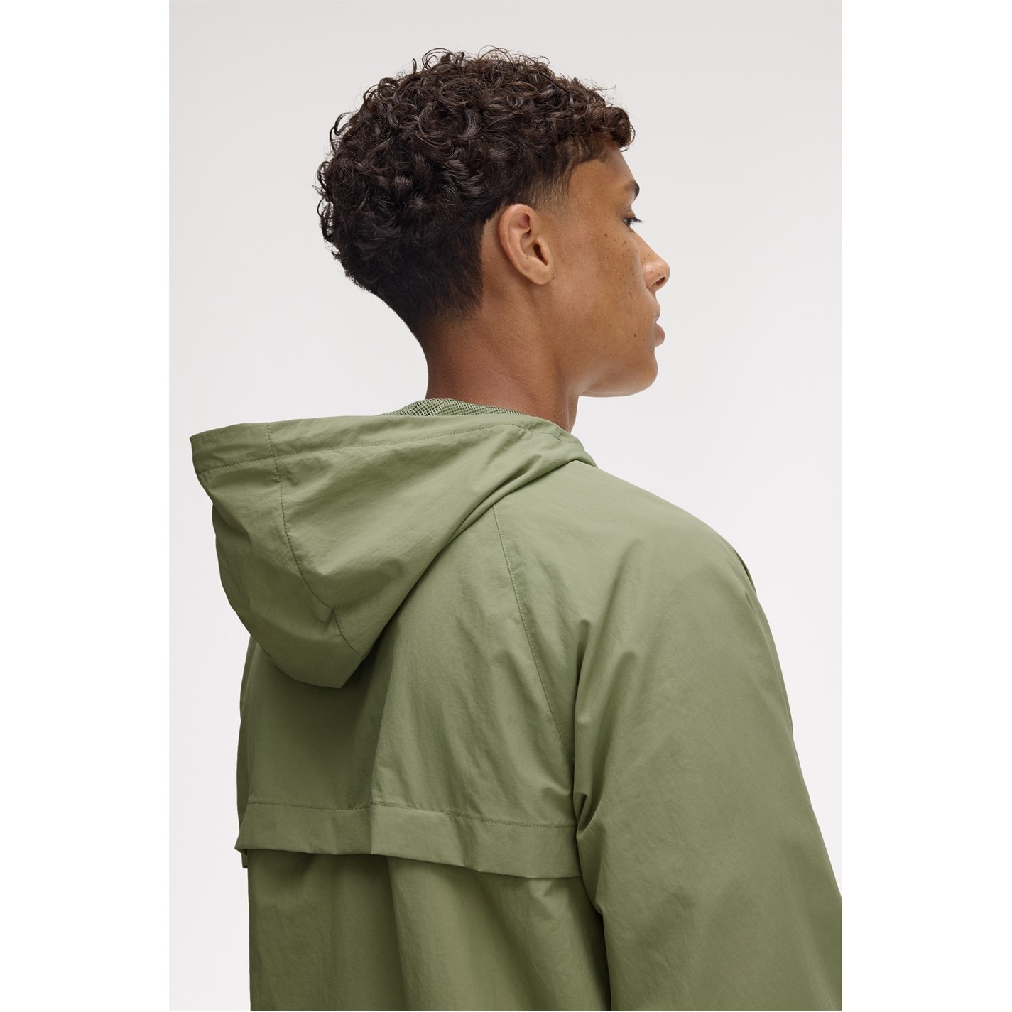 Fred Perry | Taslan Hooded Shell Jacket | Olive Mint X88 | FRASERS