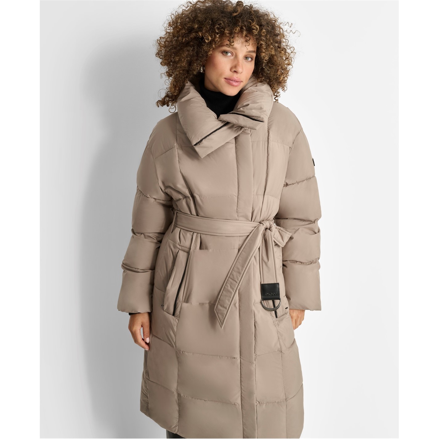 DKNY | Belted Puffer Jacket | Long Puffer Jackets | FRASERS