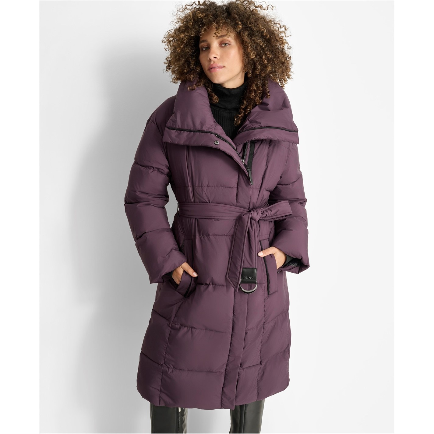 DKNY | Belted Puffer Jacket | Long Puffer Jackets | FRASERS