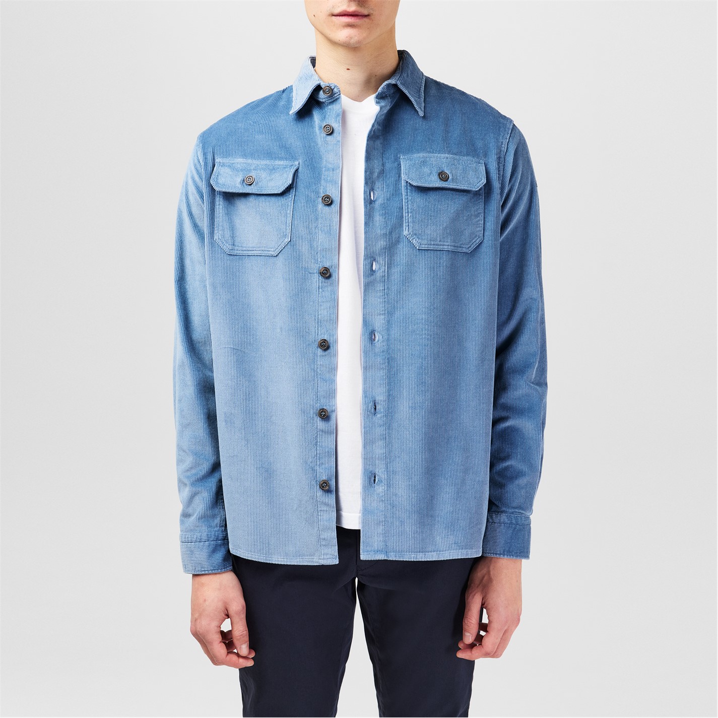 PAUL AND SHARK | Corduroy Overshirt | Light Blue | FRASERS
