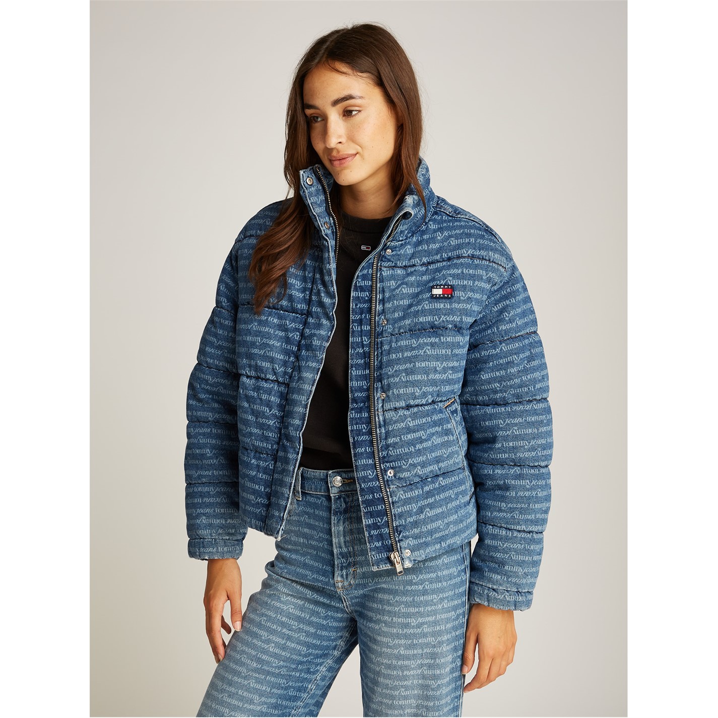 Tommy Jeans | DENIM PUFFER JACKET AI6054 | Denim Dark | FRASERS
