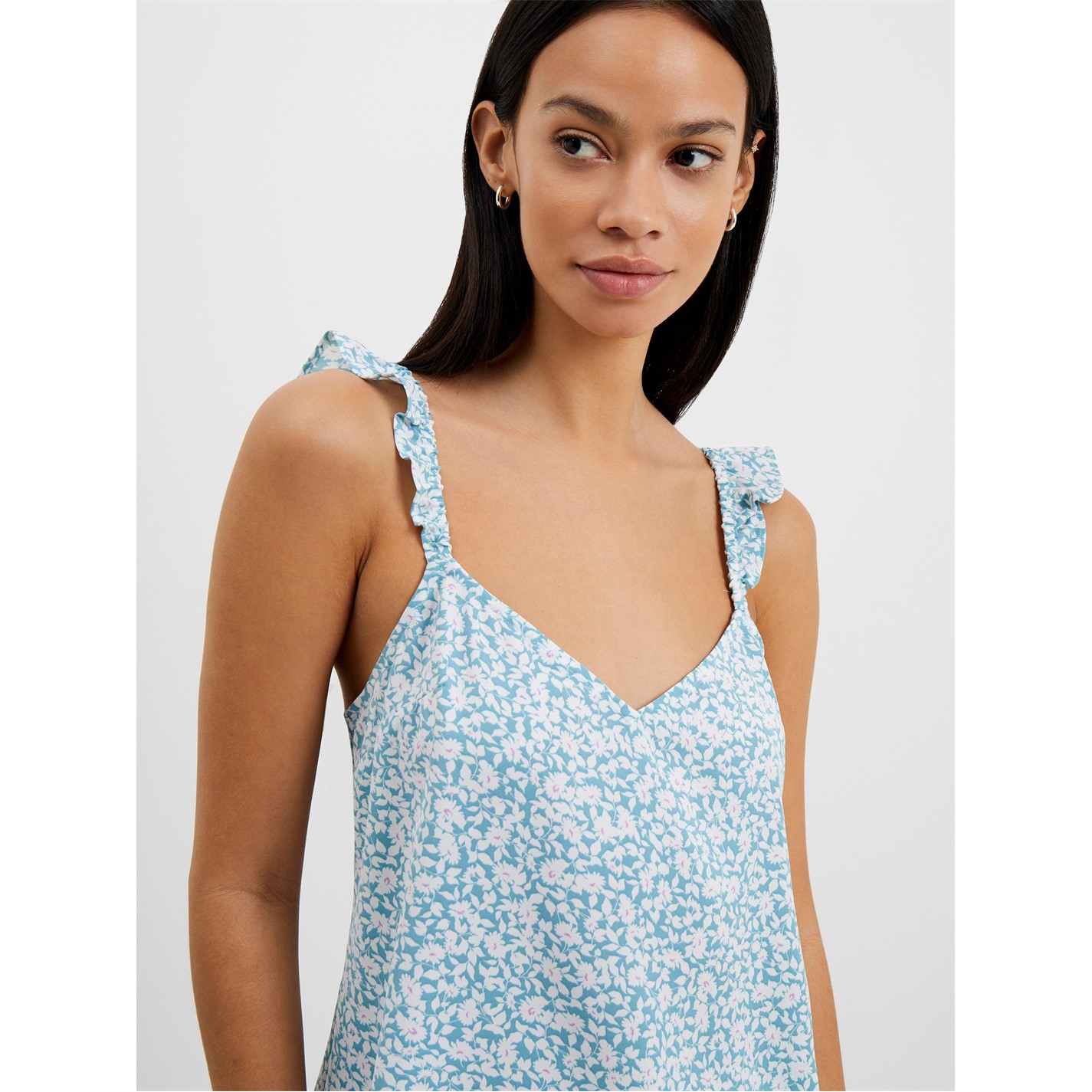 French Connection | Breya Ruffle Cami Top | 40-Stillwater | FRASERS