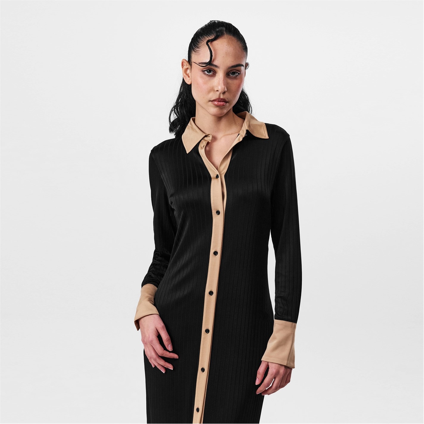 Boss | Elanta Shirt Dress | Black 001 | FRASERS