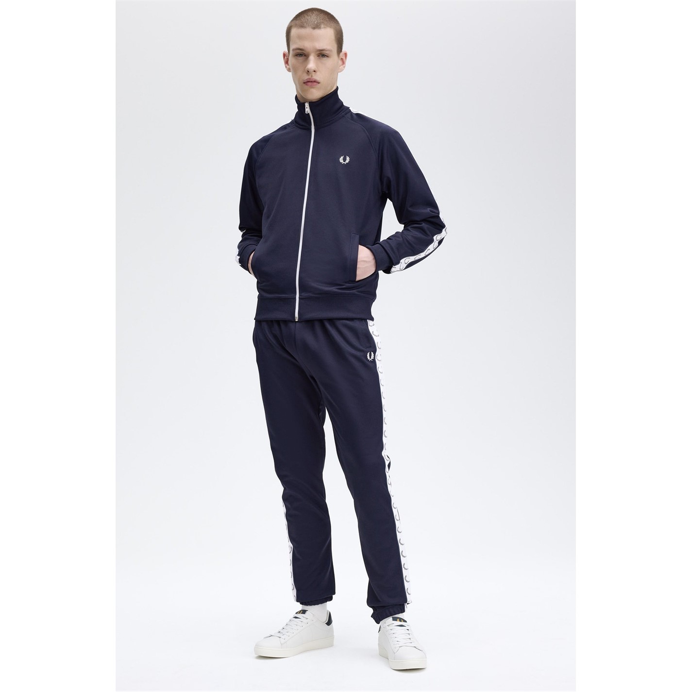 Fred Perry | Tape Track Jacket | Poly Tracksuits | FRASERS