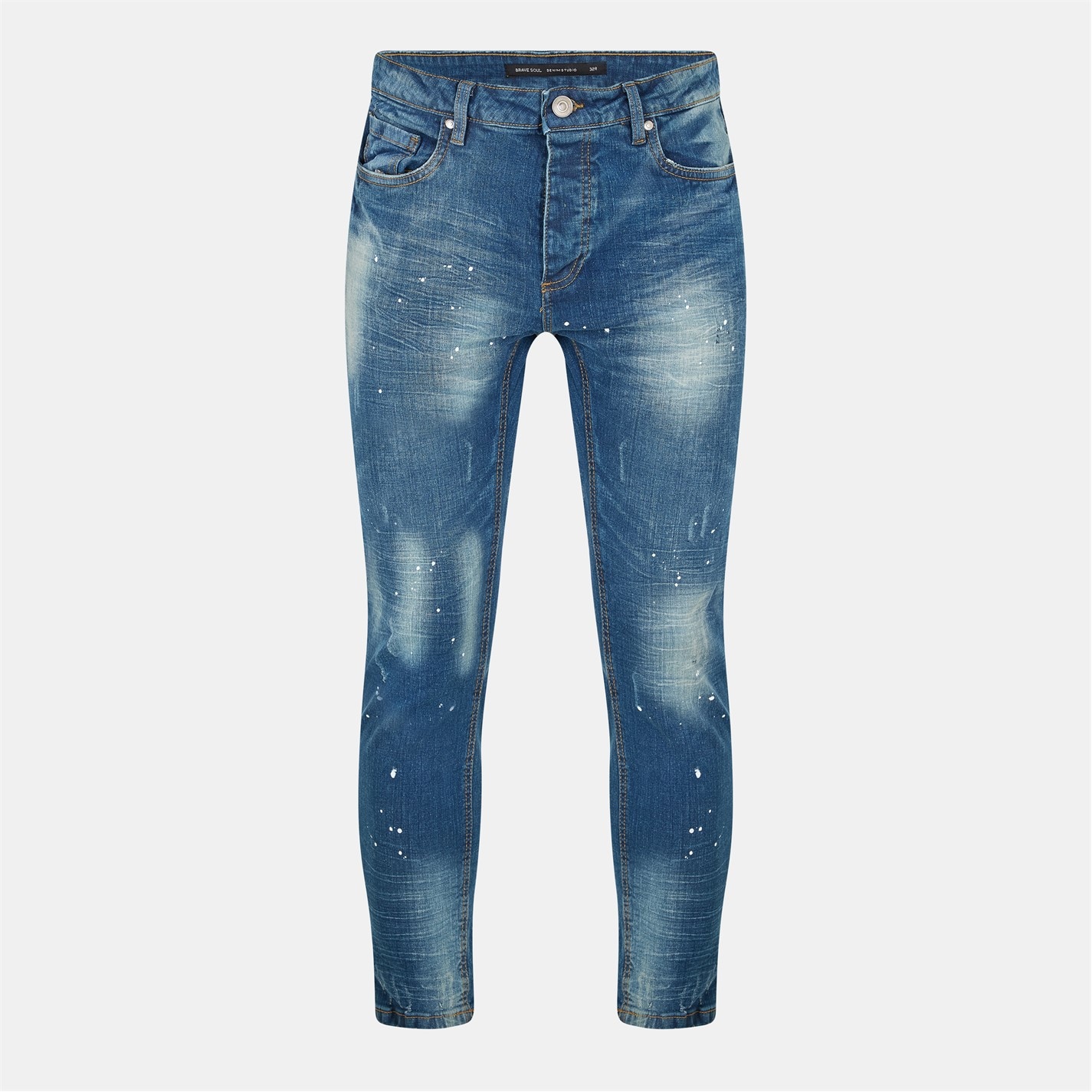 Brave Soul | Splat Skinny Jean | Blue | FRASERS
