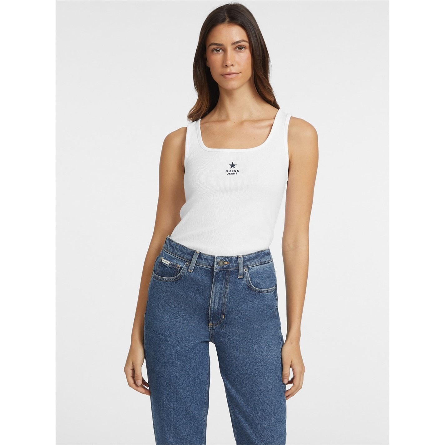 Guess | Embroidered Star Tank Top | Tank Tops | FRASERS