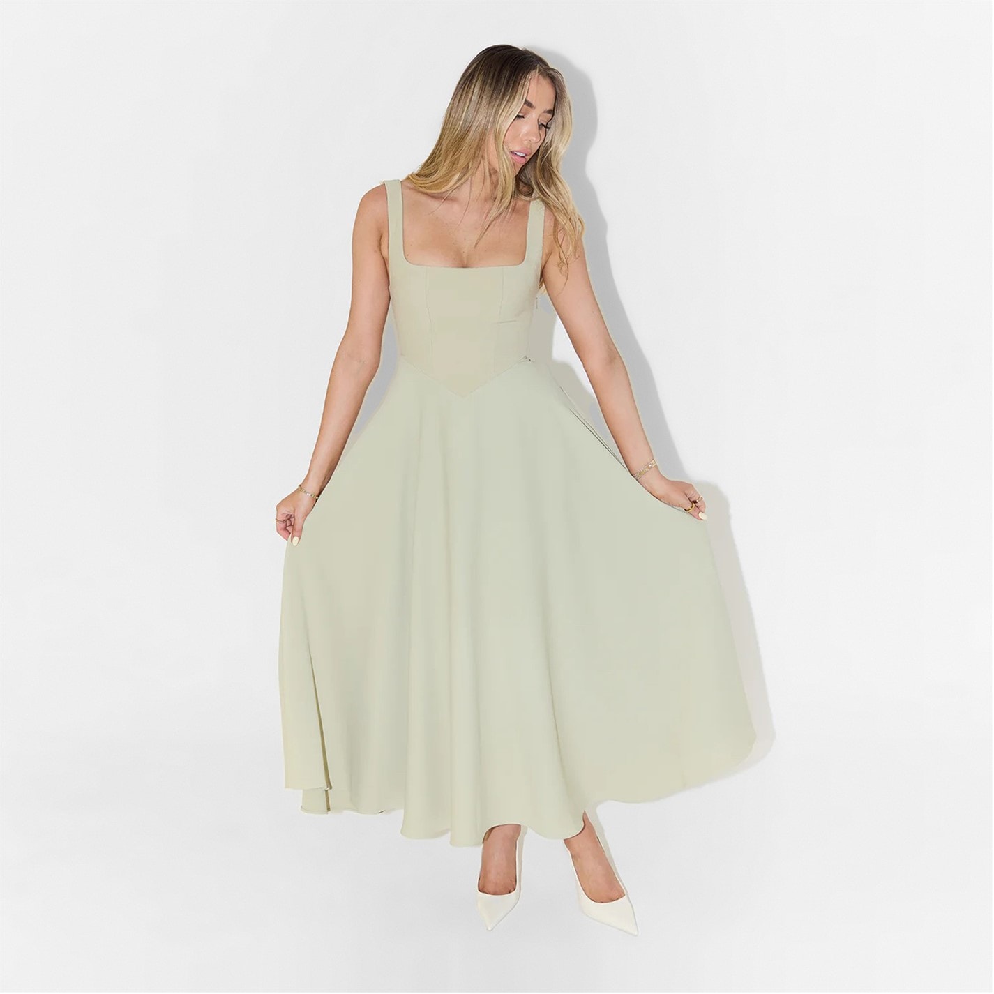 ODD MUSE | The Ultimate Muse High Waist Square Neck Midi Dress | Maxi ...