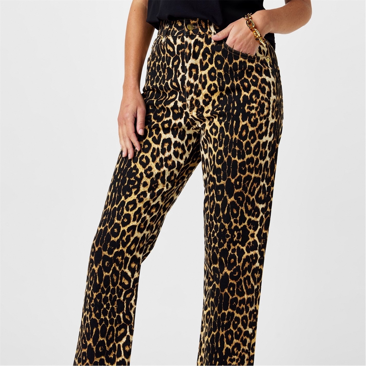 Biba | Stevie Cropped Jeans | Leopard | FRASERS