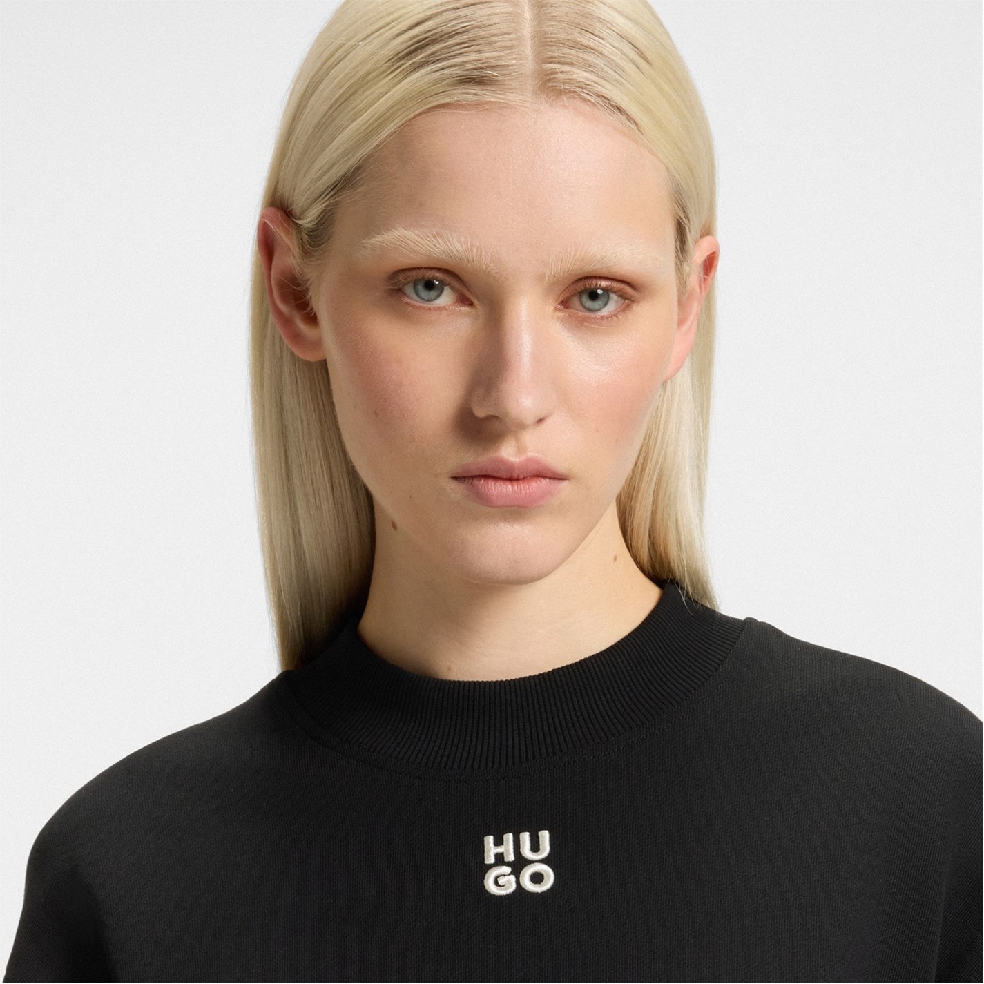 Hugo | Logo Embroidered Crewneck Jumper | Crew Sweaters | FRASERS