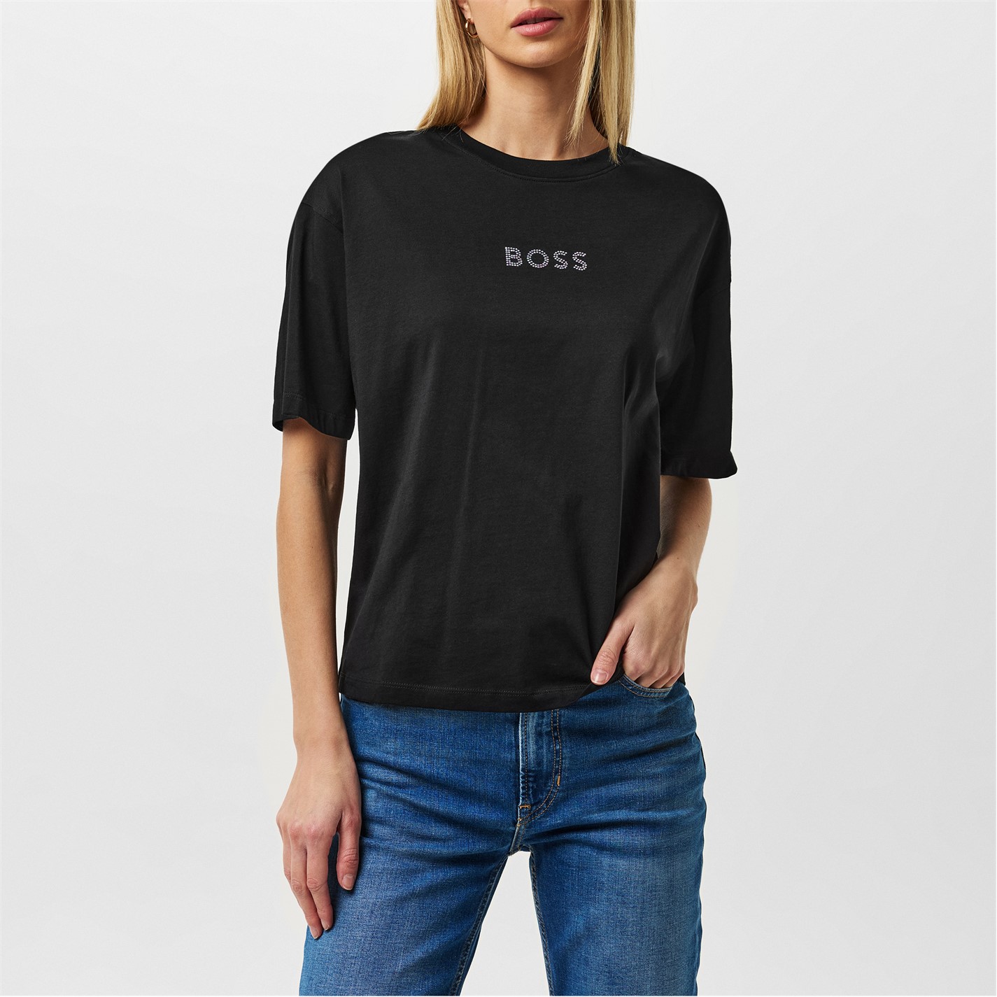 Boss | Evarsy Shiny Logo T Shirt | Regular Fit T-Shirts | FRASERS