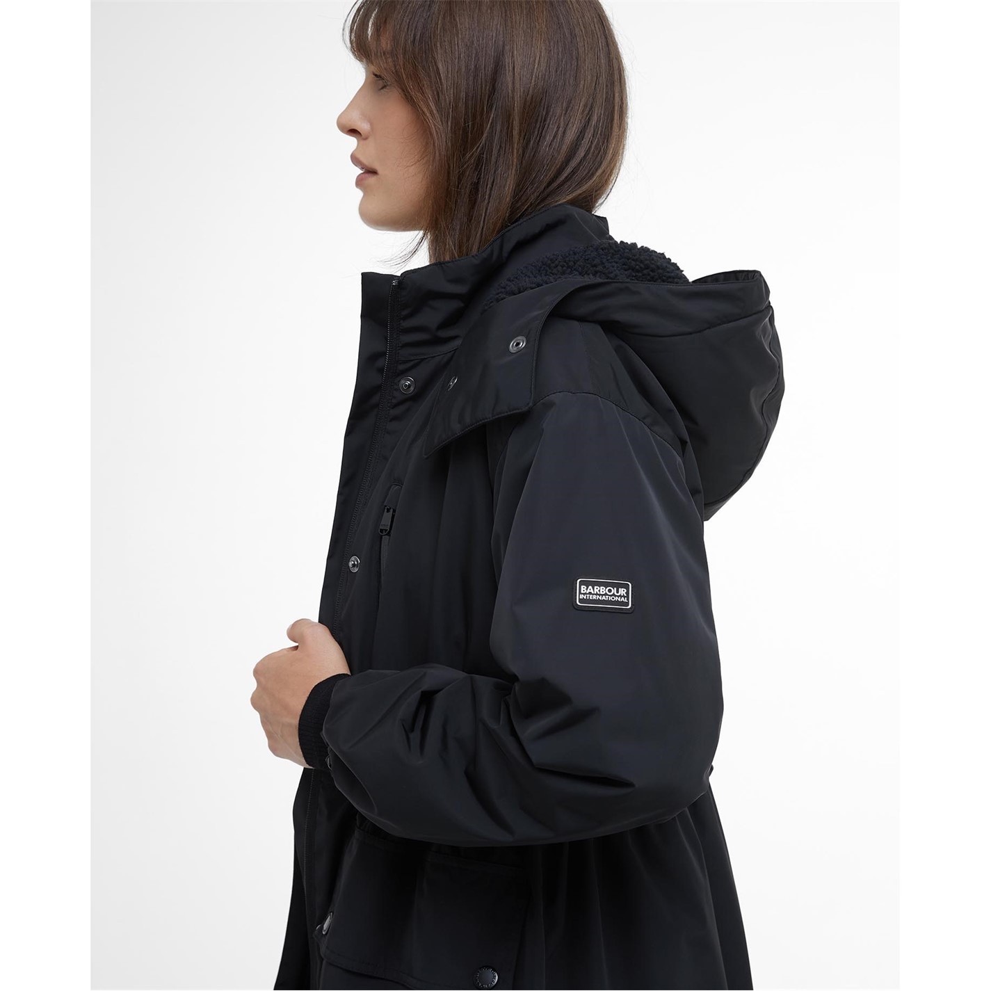 Barbour International | Kaylee Insulated Showerproof Jacket | Black ...