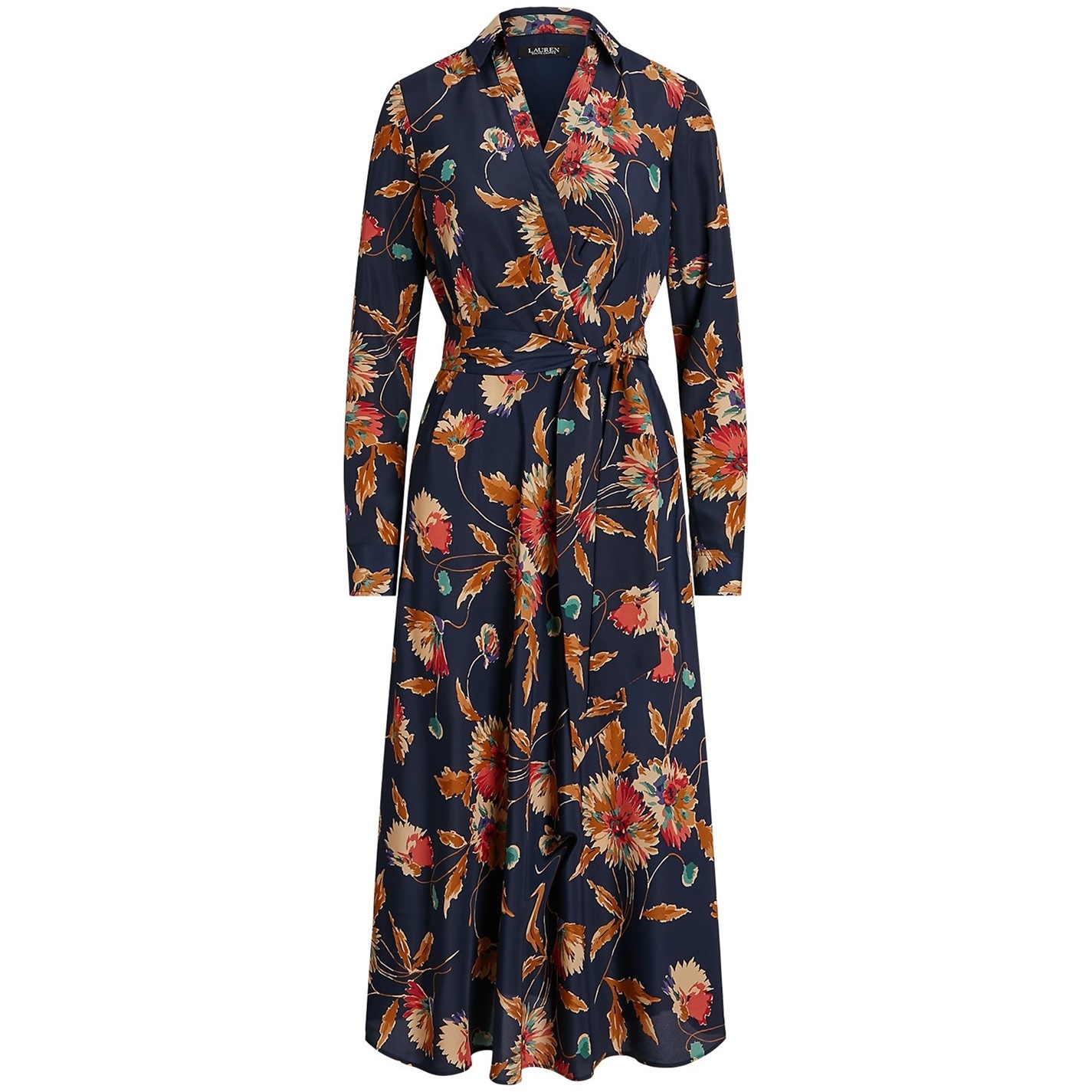 Lauren by Ralph Lauren | Rowella Dress | Navy/Tan/Multi | FRASERS