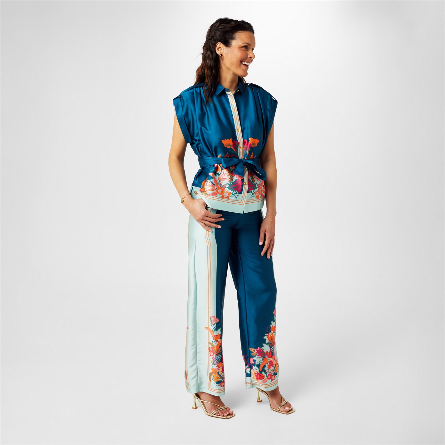 Biba | Biba Border Print Trouser | Lily Print | FRASERS