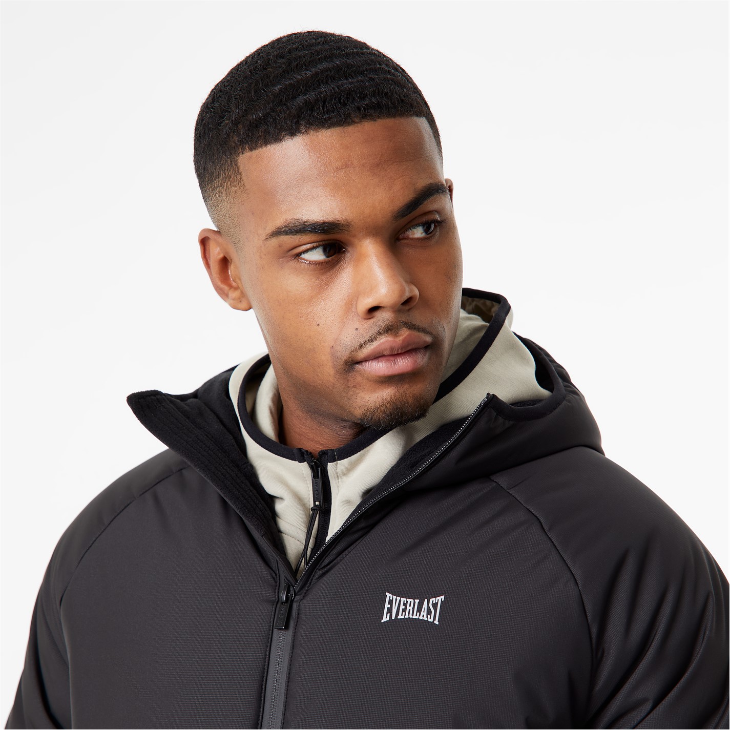 Everlast | Padded Hooded Jacket | Black | FRASERS