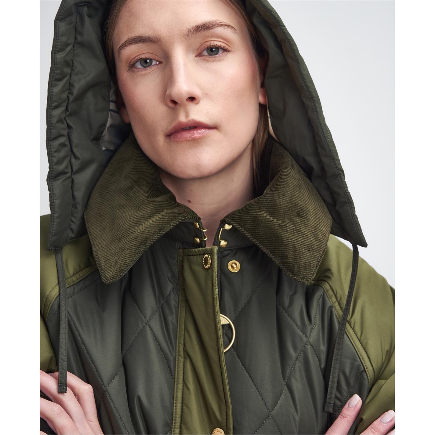 Barbour | Cookston Longline Quilted Jacket | Olive/Ancient | FRASERS