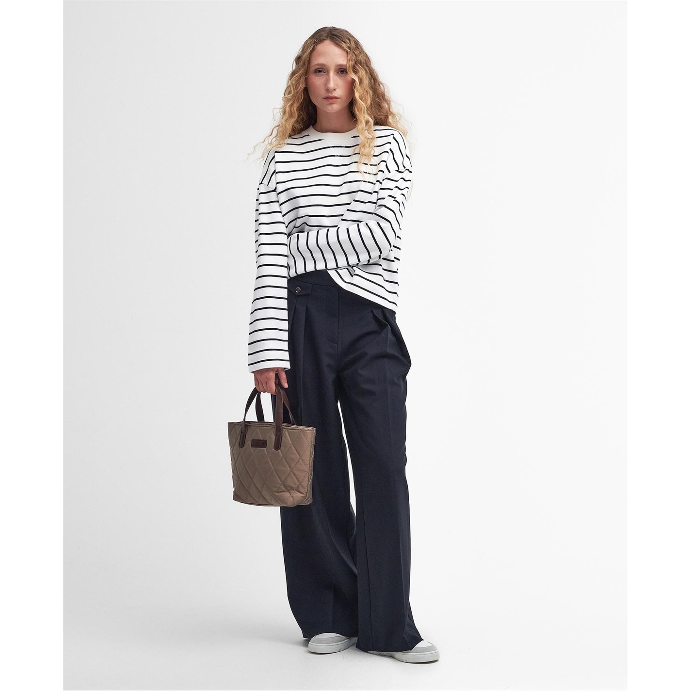 Barbour | Marnie Striped Sweatshirt | Cloud/Navy | FRASERS