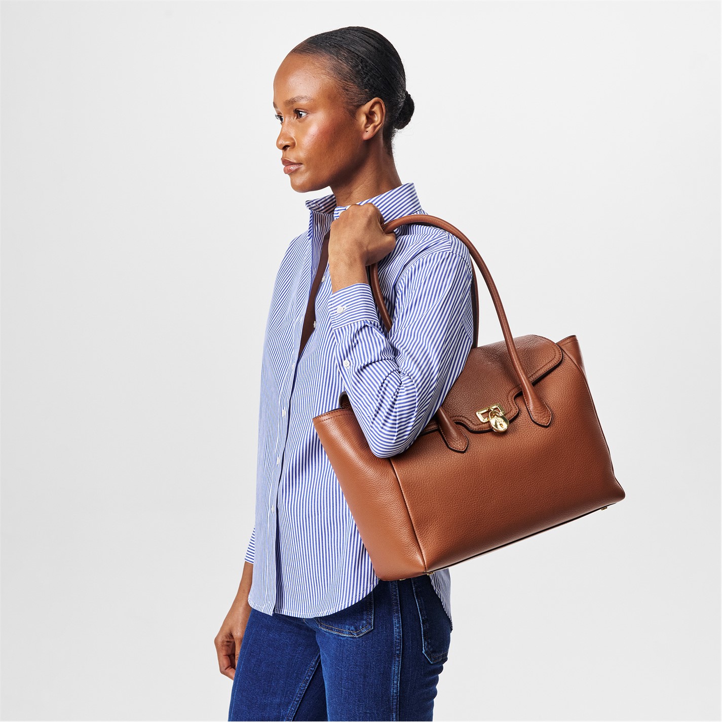 Lauren by Ralph Lauren | LRL Tanner Satchel Ld52 | Lauren Tan | FRASERS