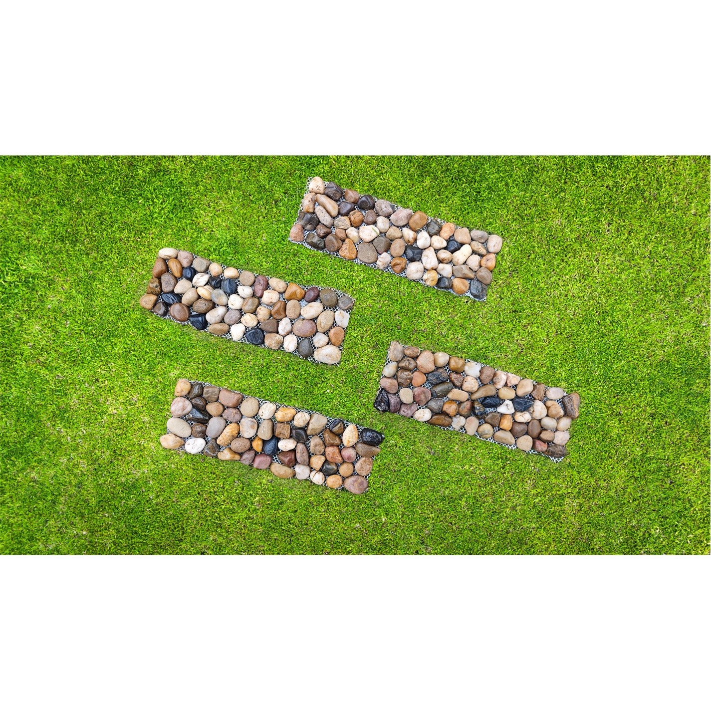 Linea | 4 Pack Pebble Path Edging | Natural | FRASERS