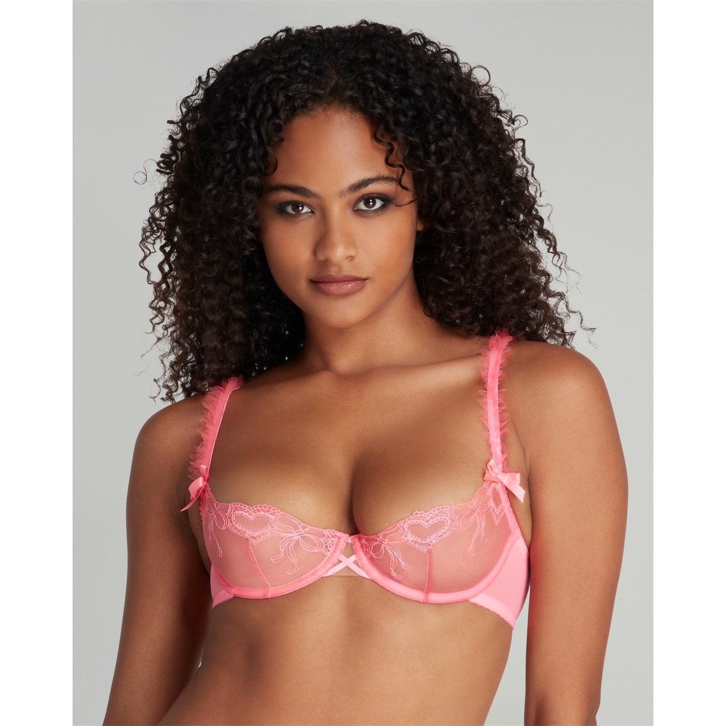 Agent Provocateur | MIMIE Demi Cup Underwired Bra | Neon Pink | FRASERS