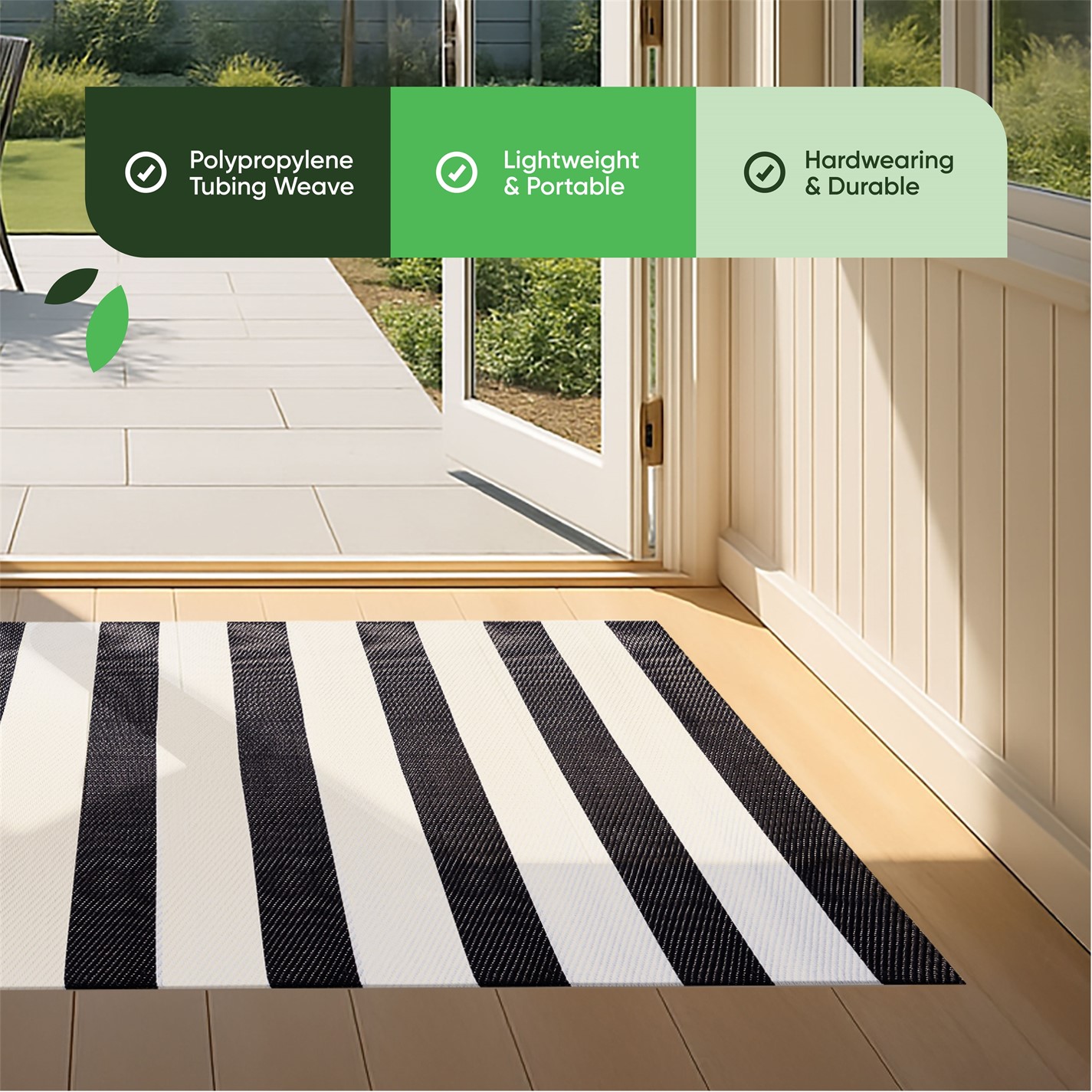 Streetwize | Outdoor Rug 99 | Zebra | FRASERS