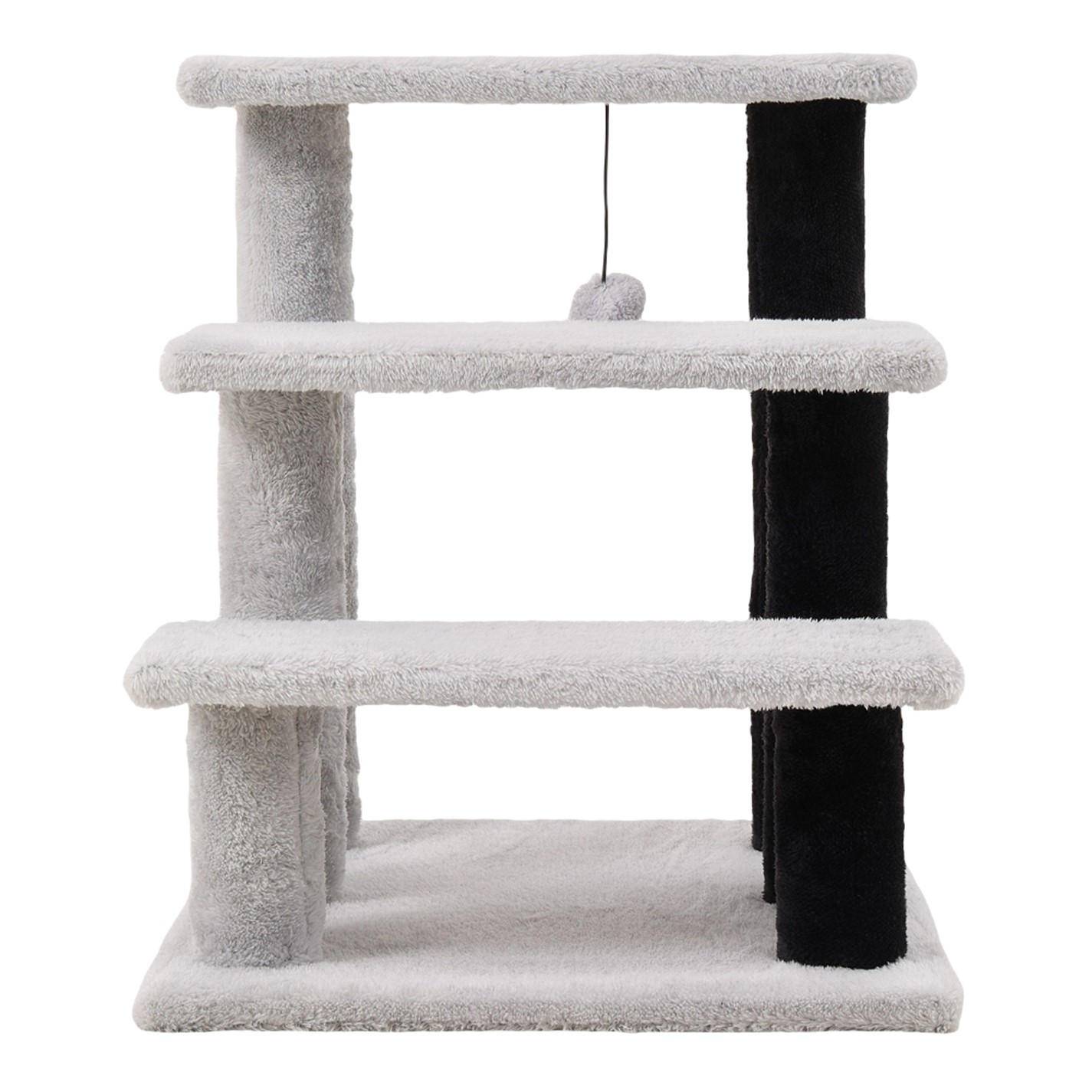 KIDKID | Pet Stairs Cat Tree with 3-step Climb Ladder | Grey, Black ...