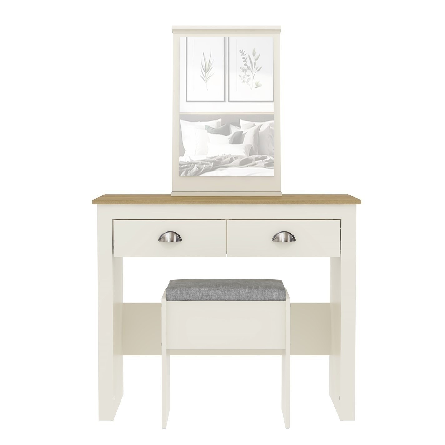 Homelife | Lancaster 2 Drawer Dressing Table Set | Dressing Table | FRASERS