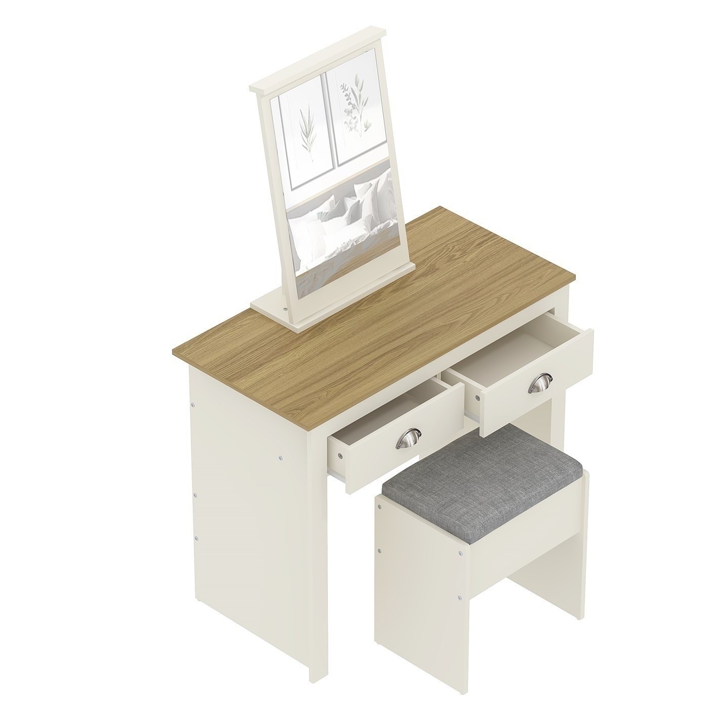 Homelife | Lancaster 2 Drawer Dressing Table Set | Dressing Table | FRASERS